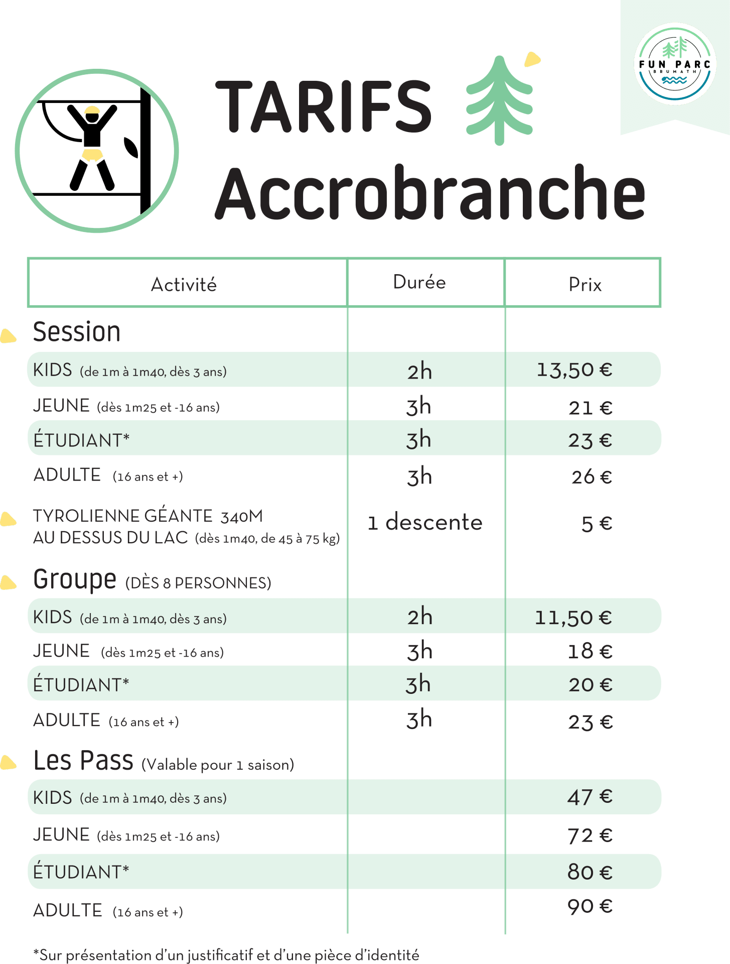 Rates • Fun Parc Brumath
